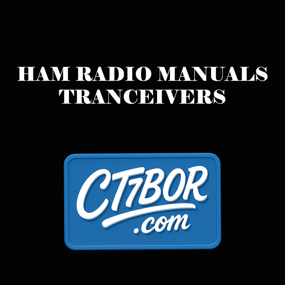 Ham Radio Transceiver Manuals